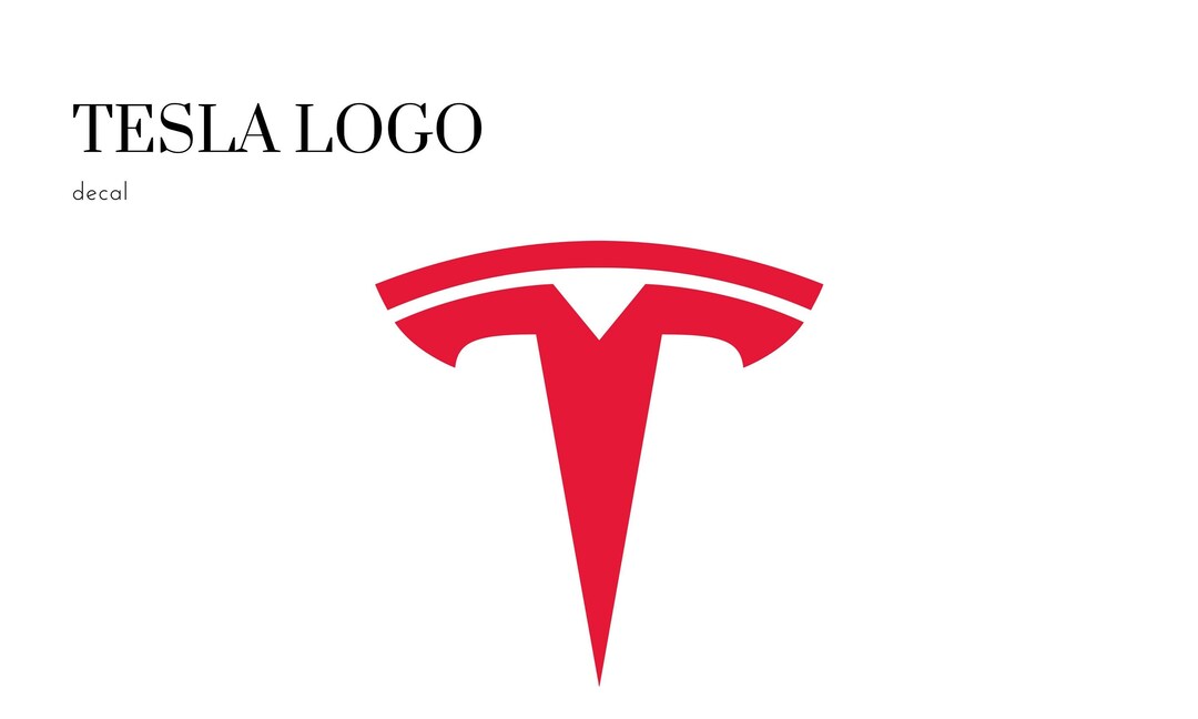 Tesla Logo Decal Available in Various Sizes and Colors for Lap Tops or ...