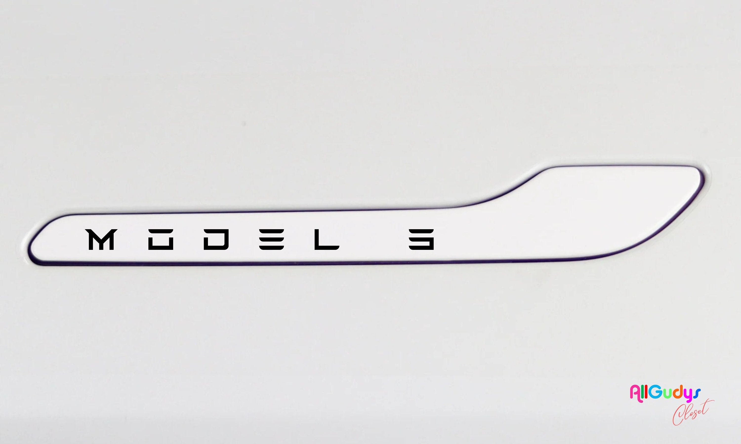 Door Handle Decals Stickers for Tesla Model 3 and Model Y Custom Text ...