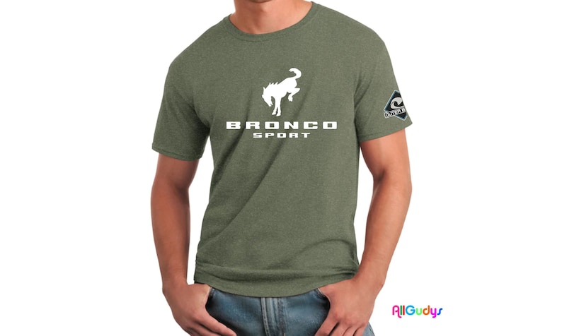 Ford Bronco Sport Lover Tshirt With Model Logo on Left Sleve Printed on ...
