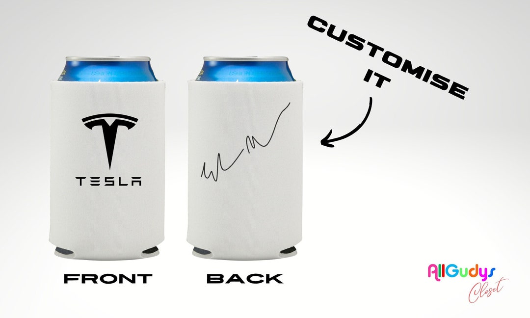TESLA Lover Can Koozie Neoprene Collapsible Premium Can Cooler With ...