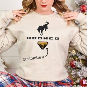Ford Bronco Lover Sweatshirt With Model Logo on Gildan Heavy Blend ...