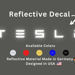 Tesla Script Decal Reflective, Available in Various Sizes and Colors ...