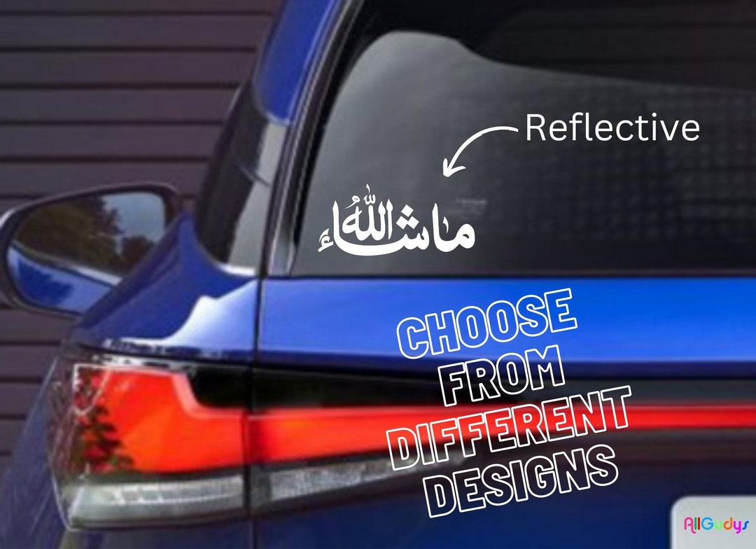 Mashaallah Car Sticker Decal Reflective Various Color for Car Home ...