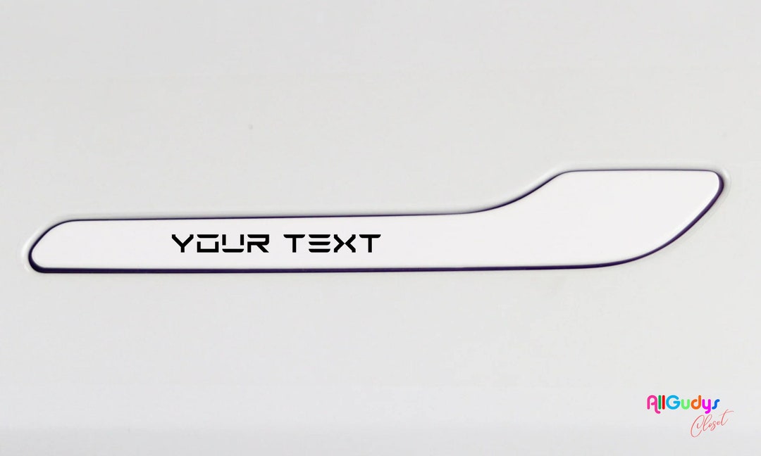 Door Handle Decals Stickers for Tesla Model 3 and Model Y Custom Text ...