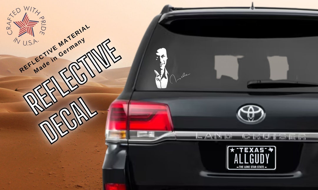 Imran Khan With Autograph Car Sticker Decal Reflective White Color for ...