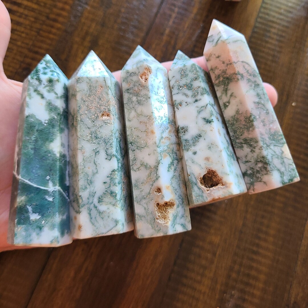 Tree Agate Tower Point - Etsy