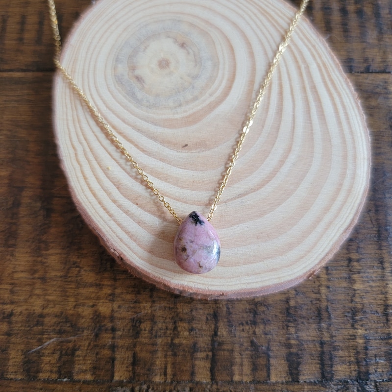 Rhodonite Pendants - Etsy