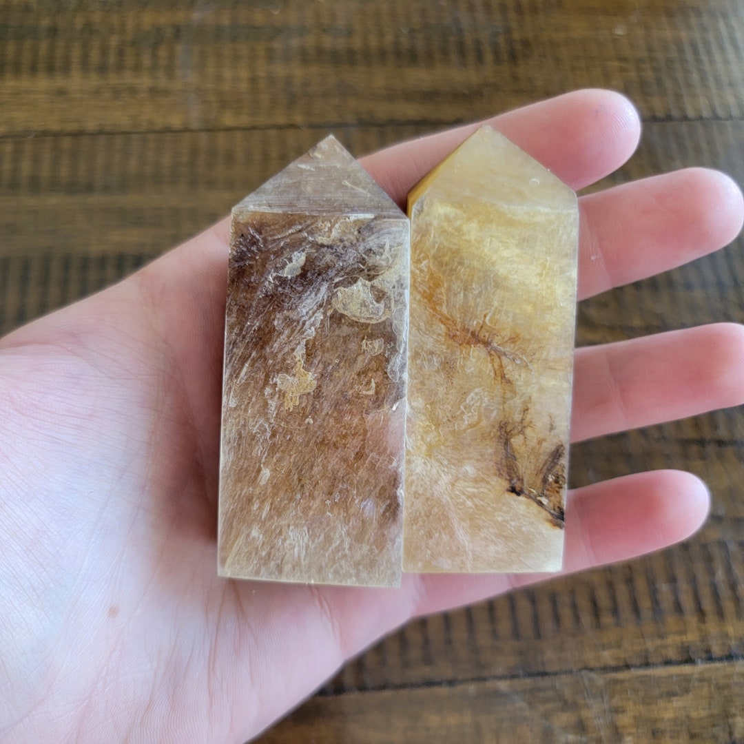 Golden Mica Tower Point - Etsy