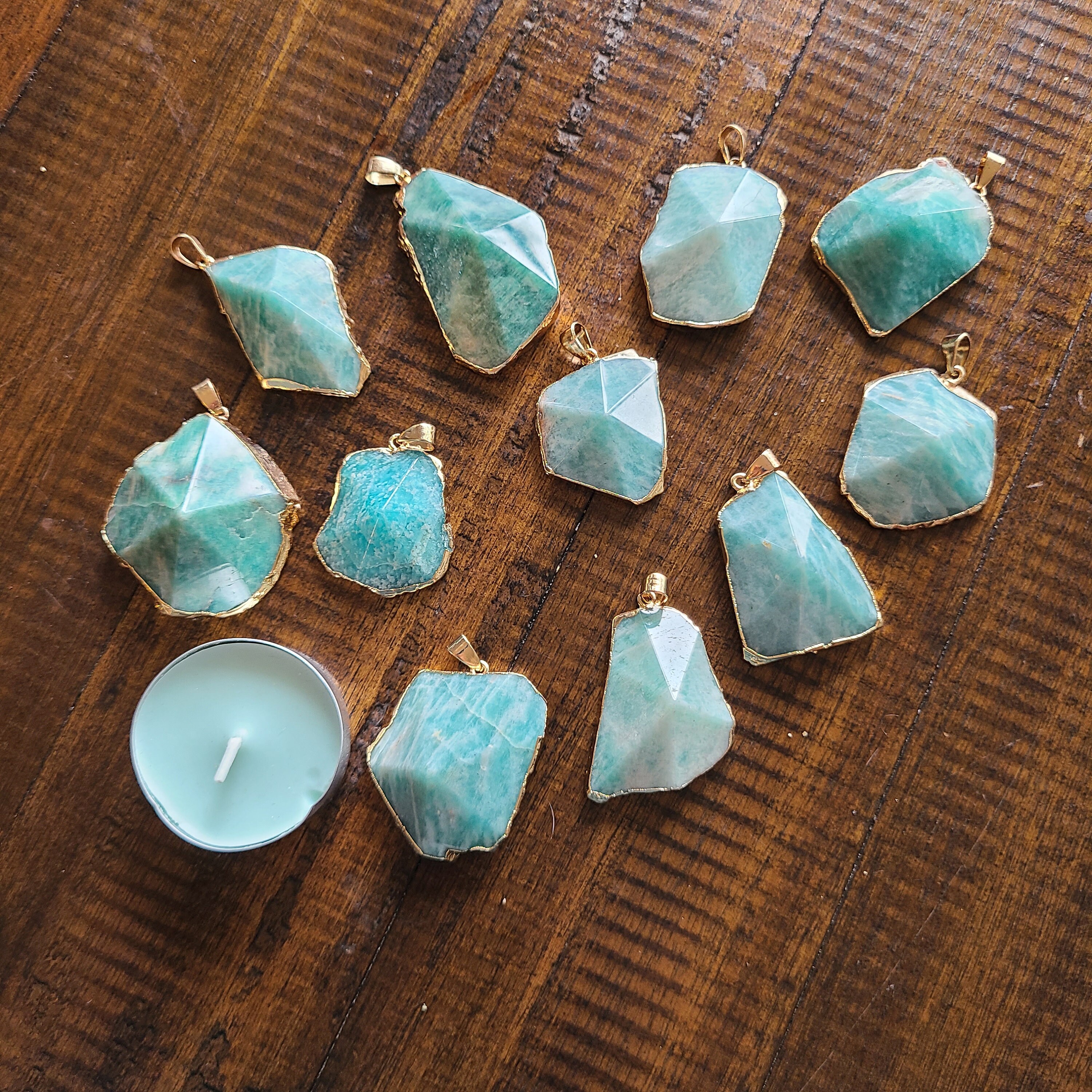 Amazonite Pendant Necklace - Etsy