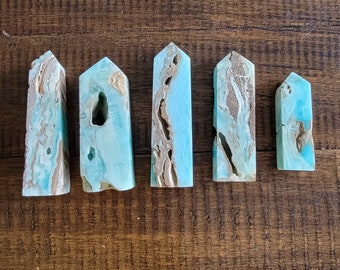 Druzy Hemimorphite Tower | Blue Botryoidal Hemimorphite Point - Etsy