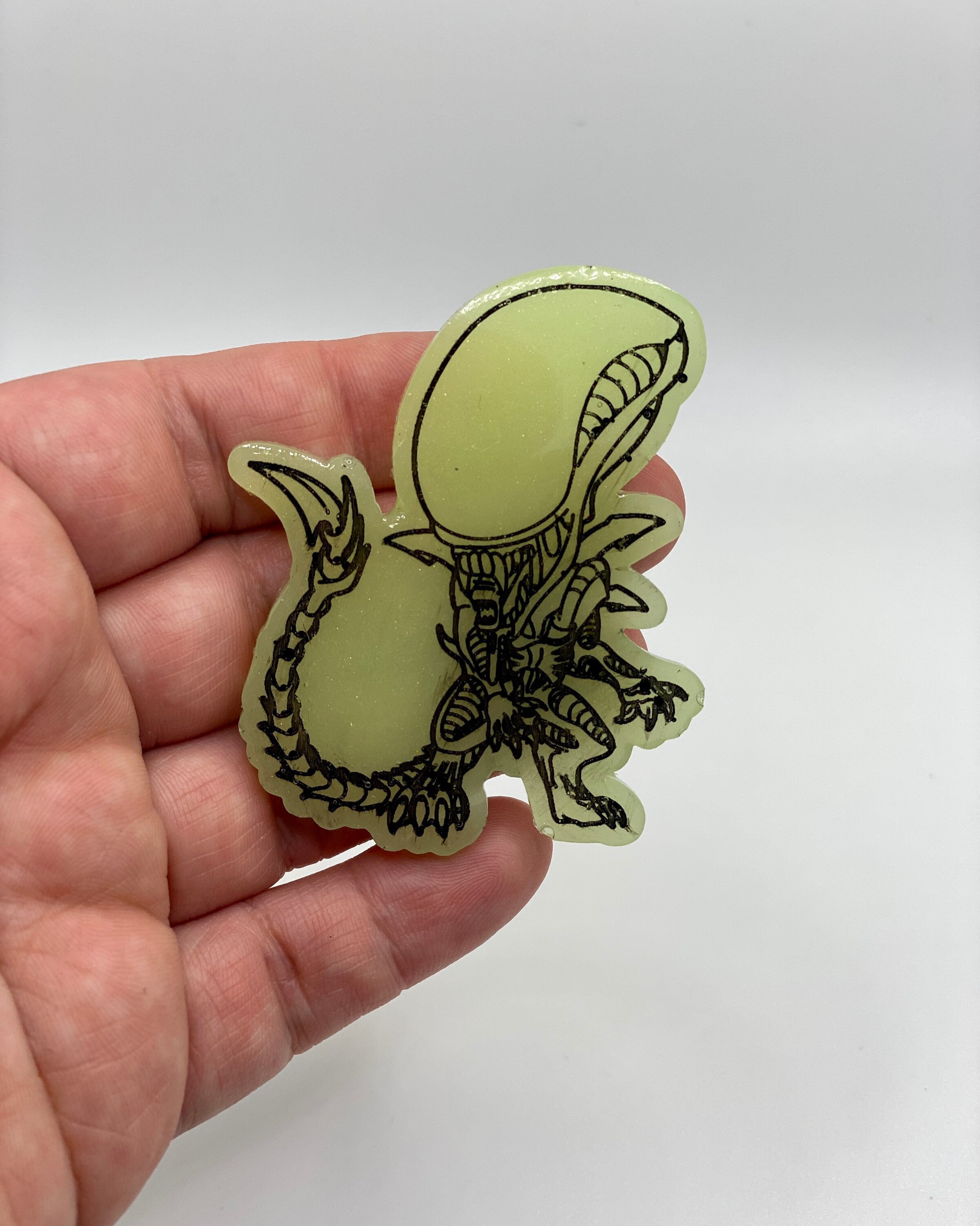 Xenomorph Inspired Alien Creature Badge Reel or Keychain - Etsy