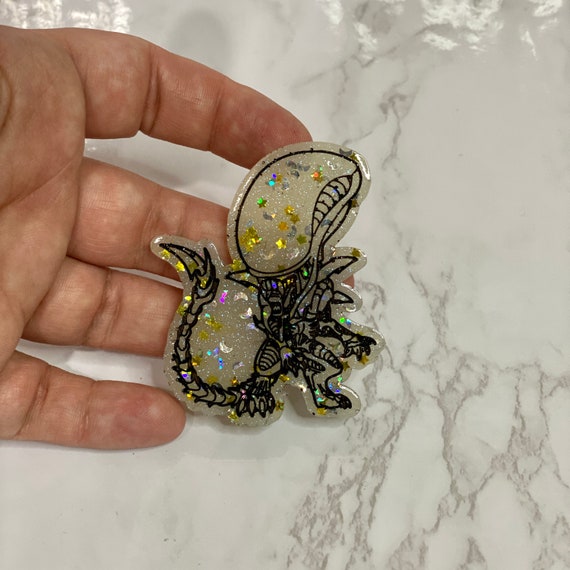 Xenomorph Inspired Alien Creature Badge Reel or Keychain - Etsy