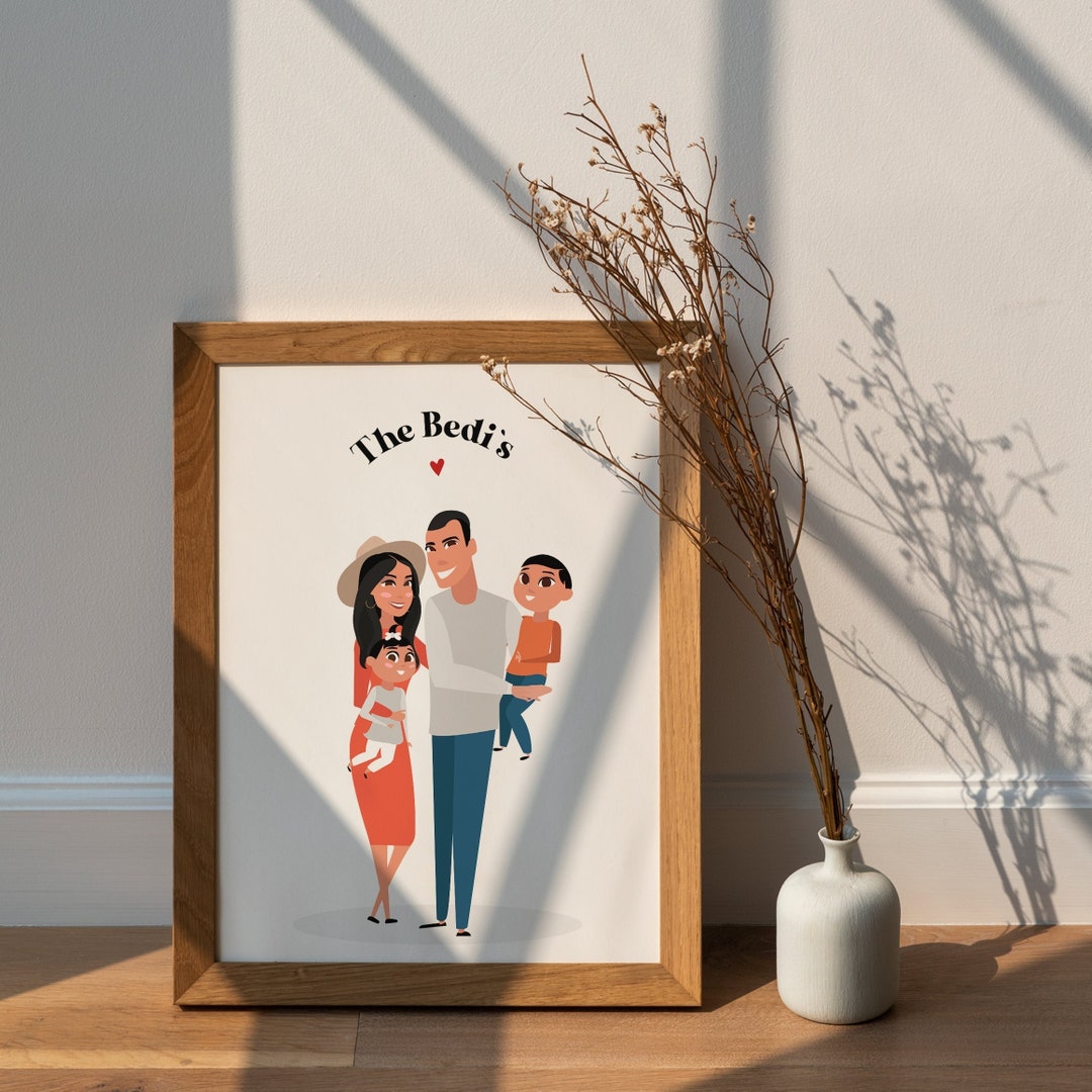 Portrait Digital Illustrations Cartoon Style Personalised - Etsy