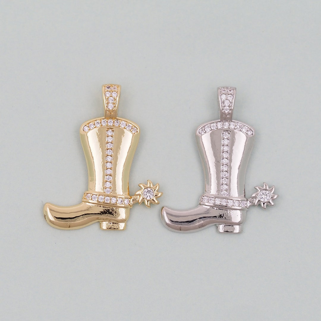 Gold Cowboy Boots Charms,18k Gold Filled Boots Pendant,boots Charm ...