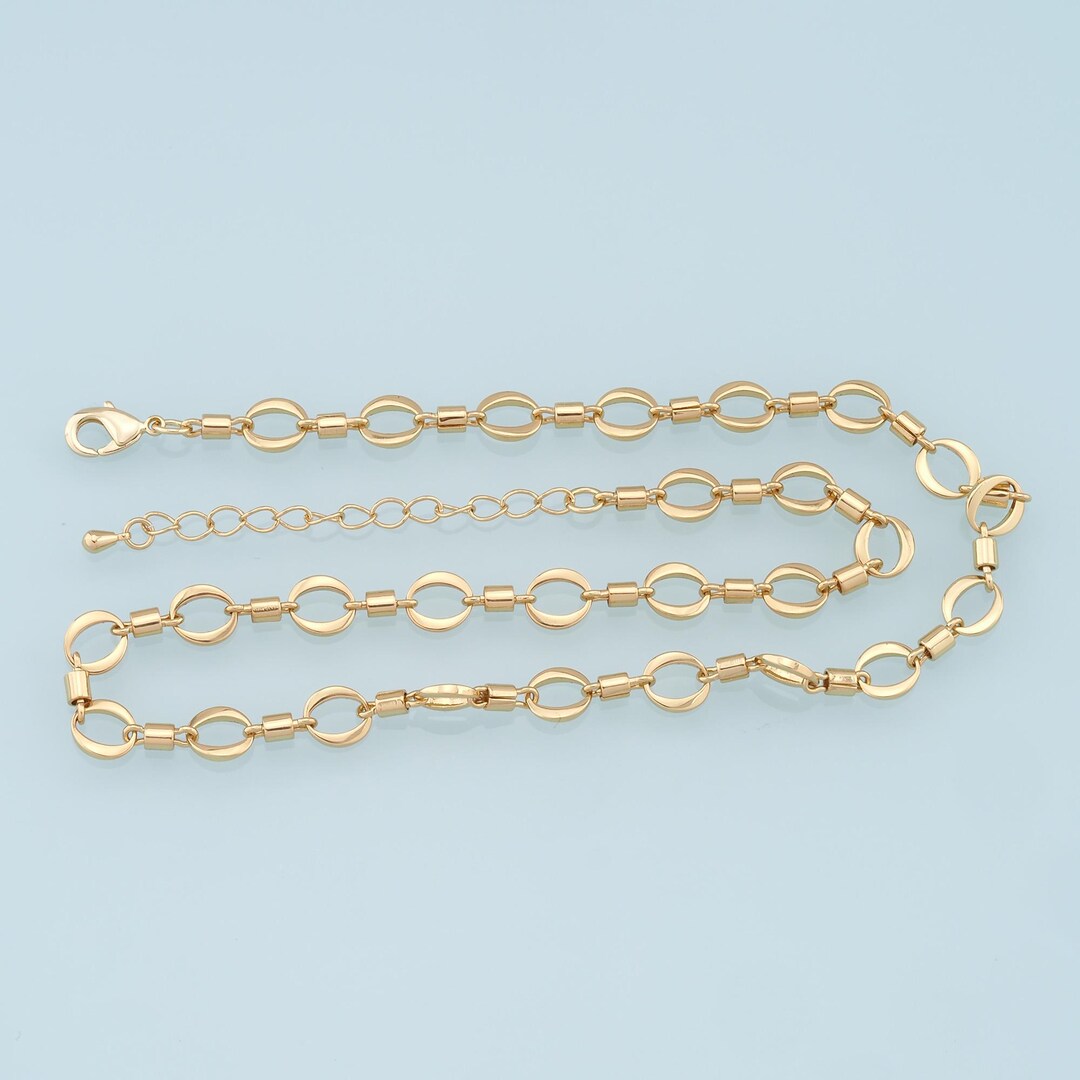Gold Oval Chain,18k Gold Filled Oval for Necklace Bracelet DIY Jewelry ...