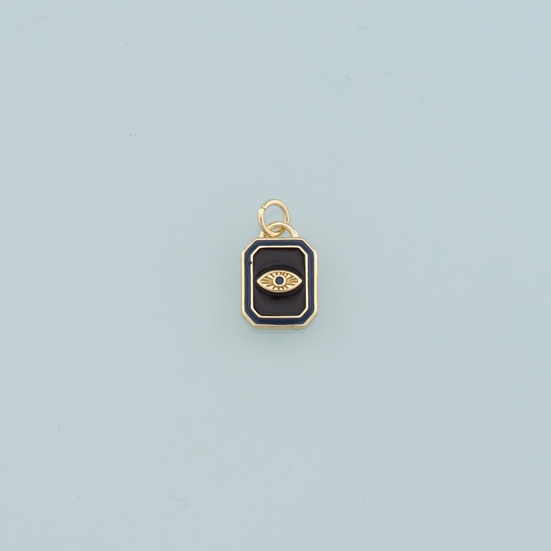 Gold Evil Eye Charms,18k Gold Filled Evil Eye Pendant,enamel Evil Eye ...
