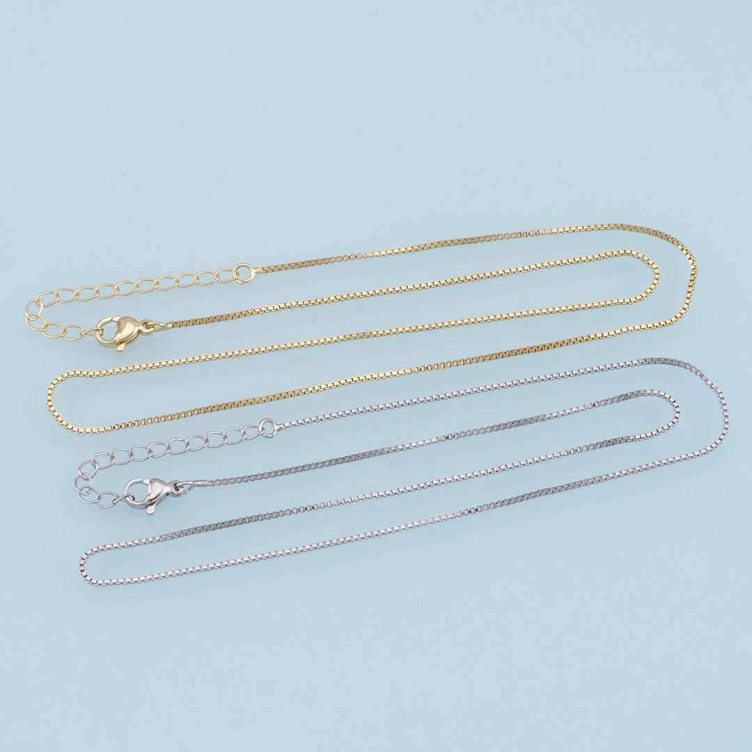 Gold Box Chain,18k Gold Filled Box for Necklace Bracelet DIY Jewelry ...