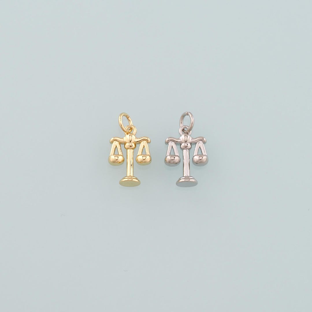 Gold Justice Charms,18k Gold Filled Balance Pendant,balance Scale Charm ...