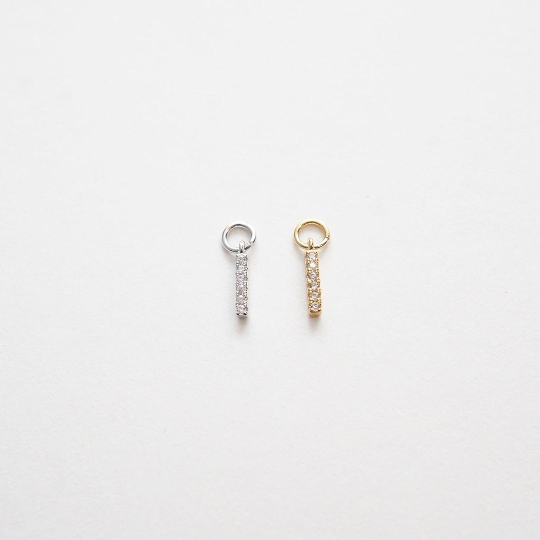 Gold Strip Charms,18k Gold Filled Bar Pendant,geometry Silver Bar Charm ...