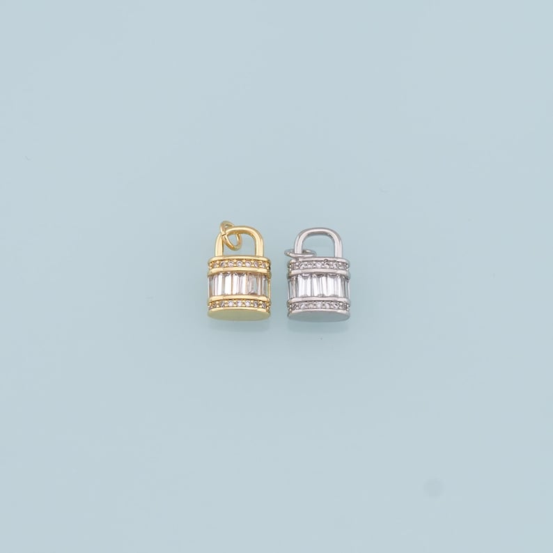 Gold Key Lock Charms,18k Gold Filled Key Pendant,lock Charm Bracelet ...