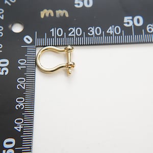 18K Gold Filled Carabiner Horse Shoe Screw Clasp,screw Clasp U Shape ...