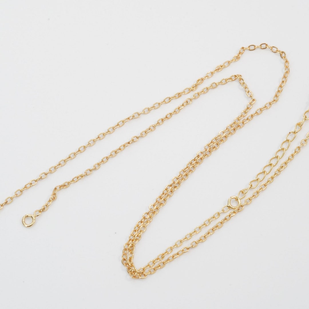 Gold Oval Chain,18k Gold Filled Oval for Necklace Bracelet DIY Jewelry ...