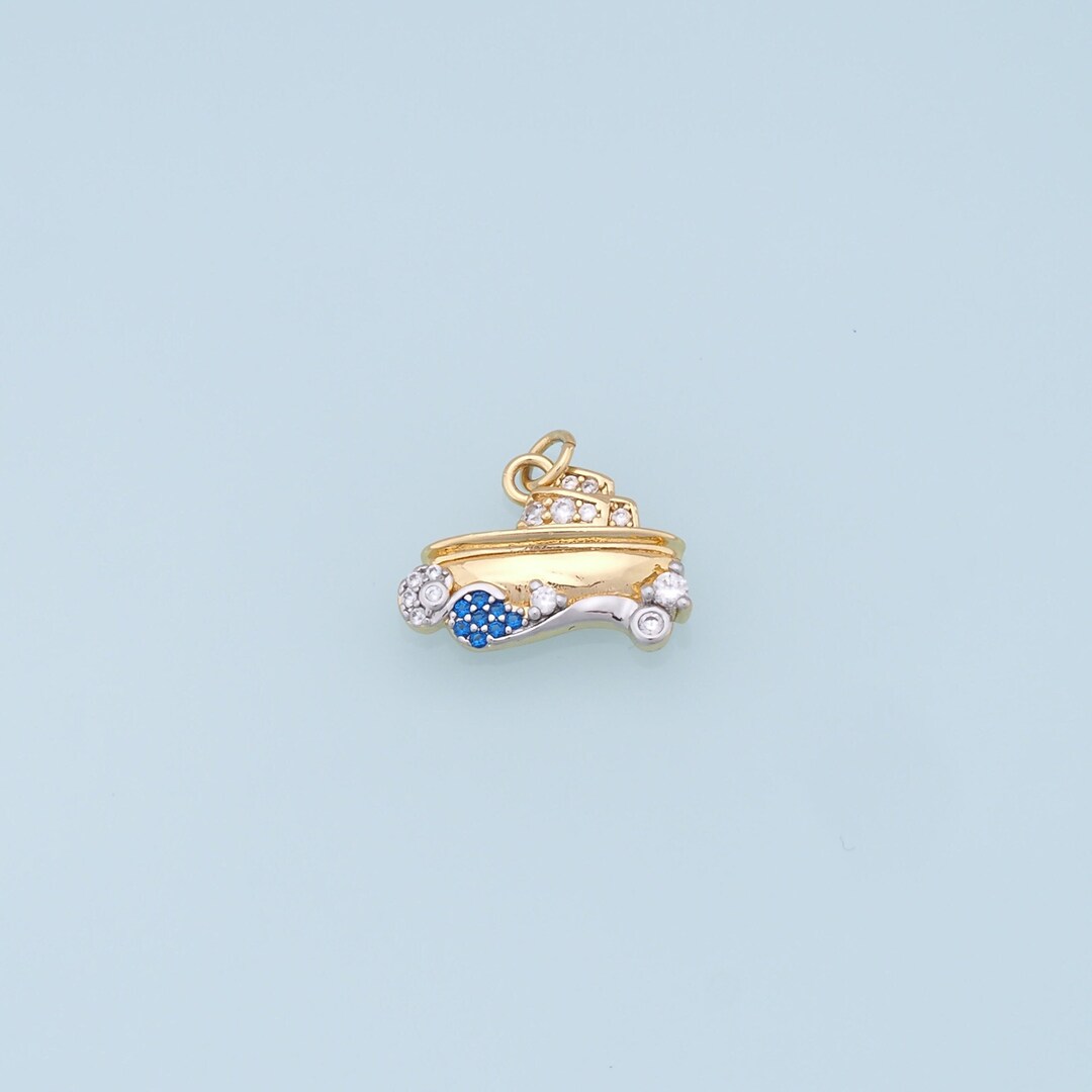 Gold Boat Charms,18k Gold Filled Boat Pendant,cute Charm Bracelet ...