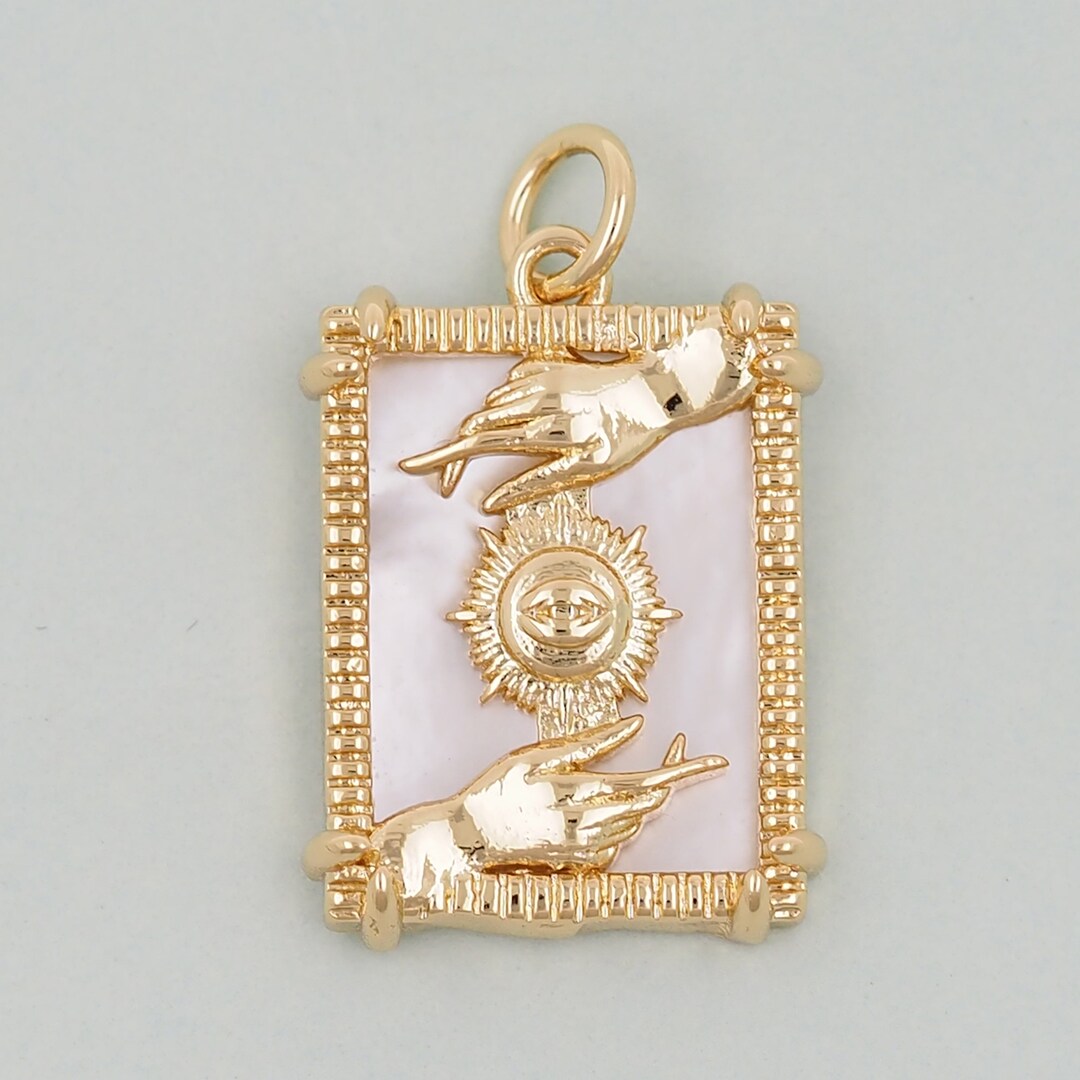 Gold Tarot Charms,18k Gold Fille Tarot Pendant,tarot Charm Bracelet ...