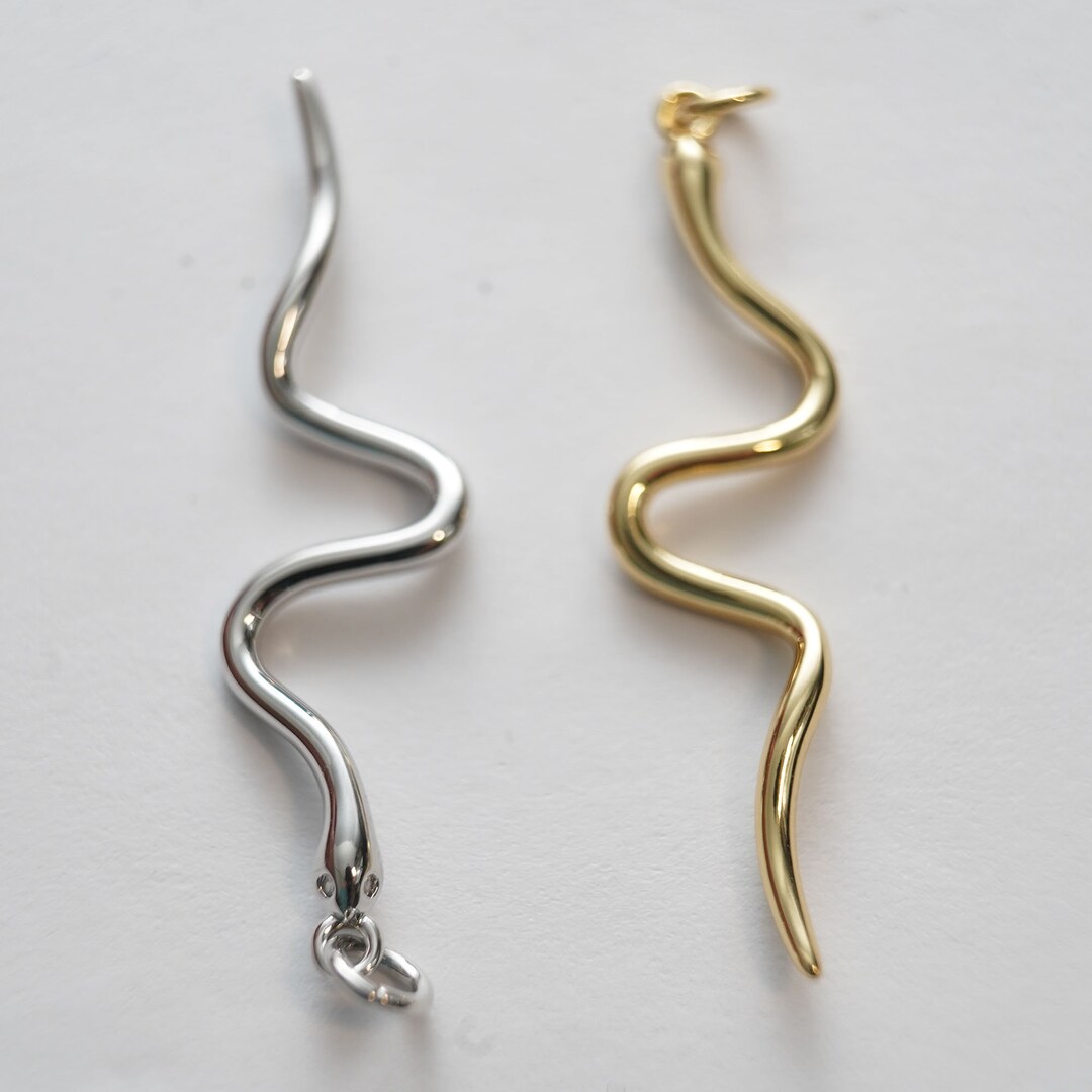 Gold Snake Charms,18k Gold Filled Snake Pendant,silver Snake Charms ...