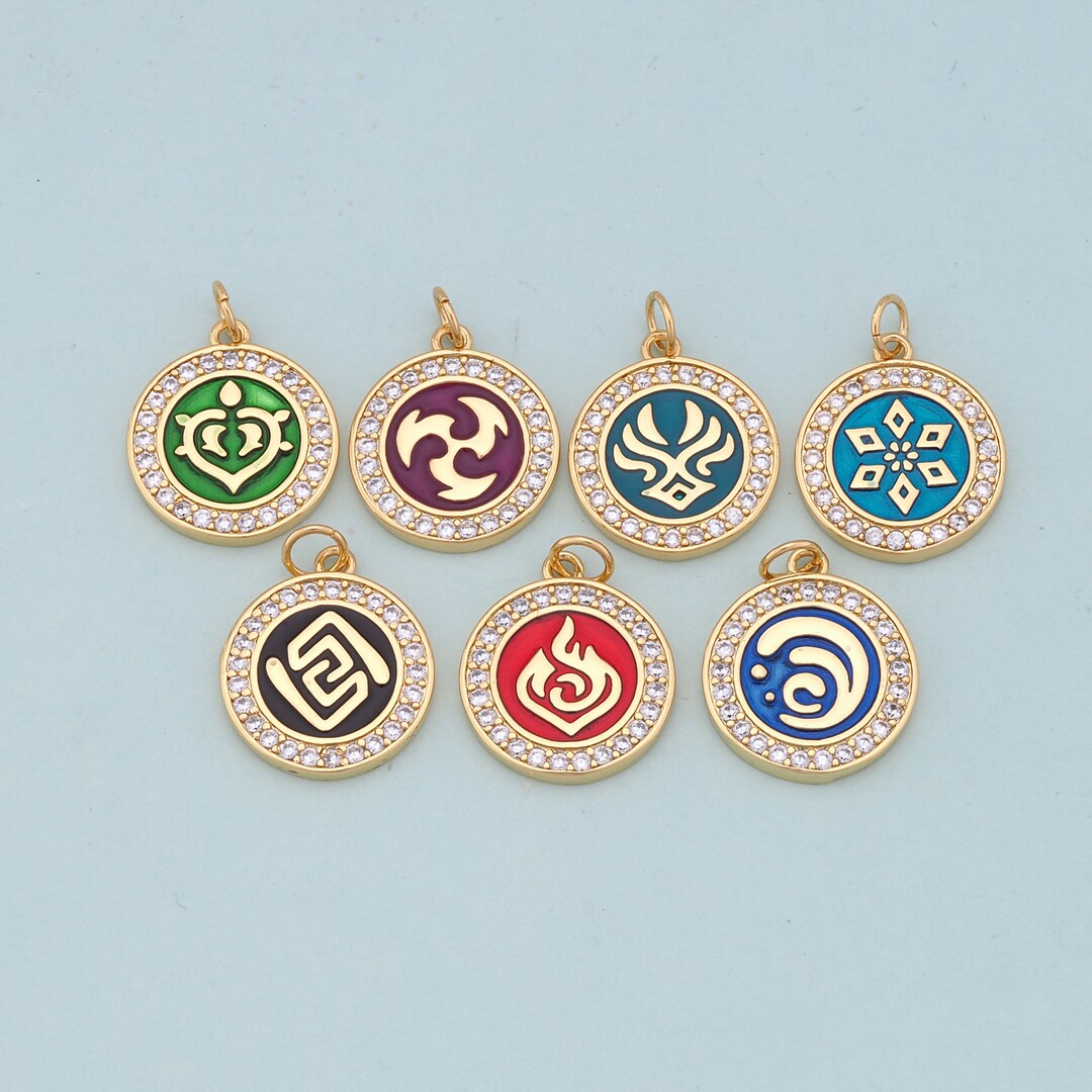 Gold Element Charms,18k Gold Filled Water Pendant,element Charm ...