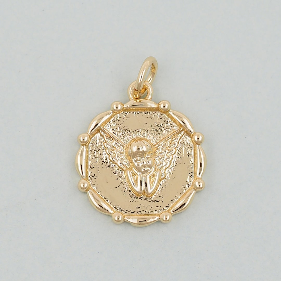 Gold Angel Charms,18k Gold Filled Angel Pendant,angel Charm Bracelet ...