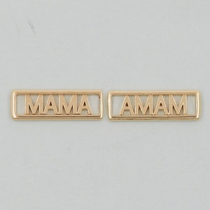 Gold Mama Charms,18k Gold Filled Mama Pendant,mama Charm Bracelet ...