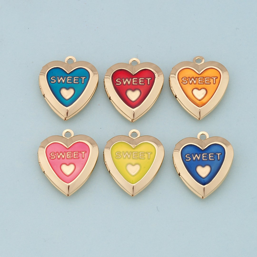 Gold SWEET Charms,18k Gold Filled SWEET Pendant Charm Bracelet Necklace ...