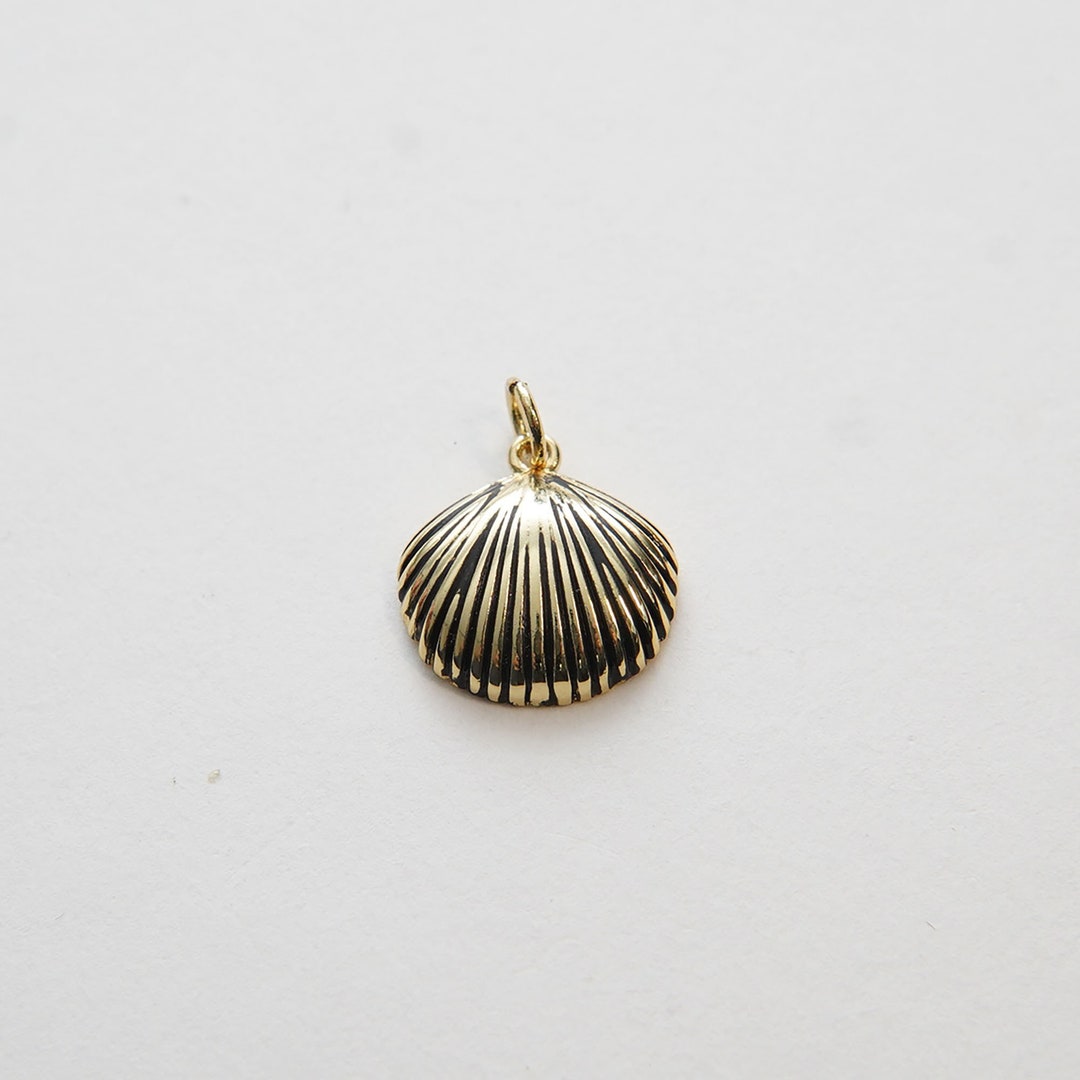 Gold Shell Charms,18k Gold Filled Conch Shell Pendant,conch Shell Charm ...