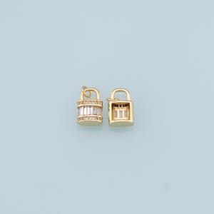 Gold Key Lock Charms,18k Gold Filled Key Pendant,lock Charm Bracelet ...