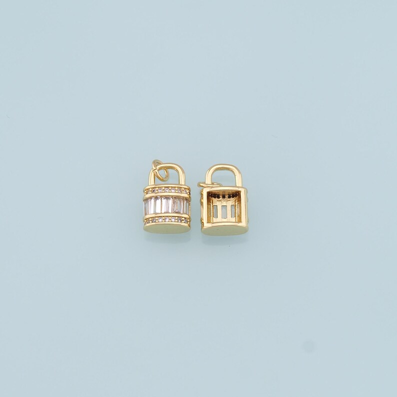 Gold Key Lock Charms,18k Gold Filled Key Pendant,lock Charm Bracelet ...