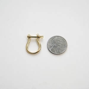 18K Gold Filled Carabiner Horse Shoe Screw Clasp,screw Clasp U Shape ...