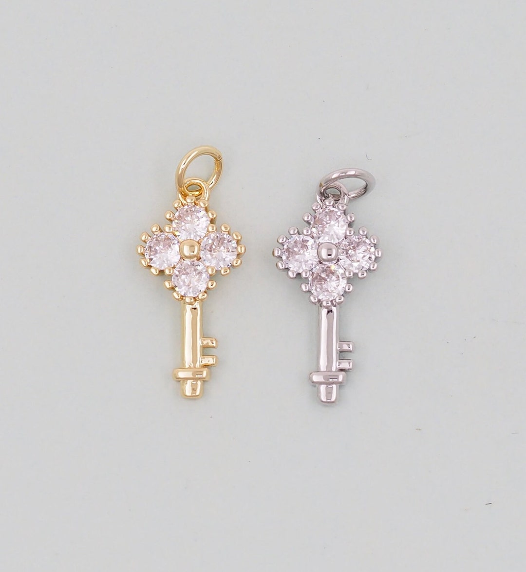 Gold Key Charms,18k Gold Filled Key Pendant,key Charm Bracelet Necklace ...