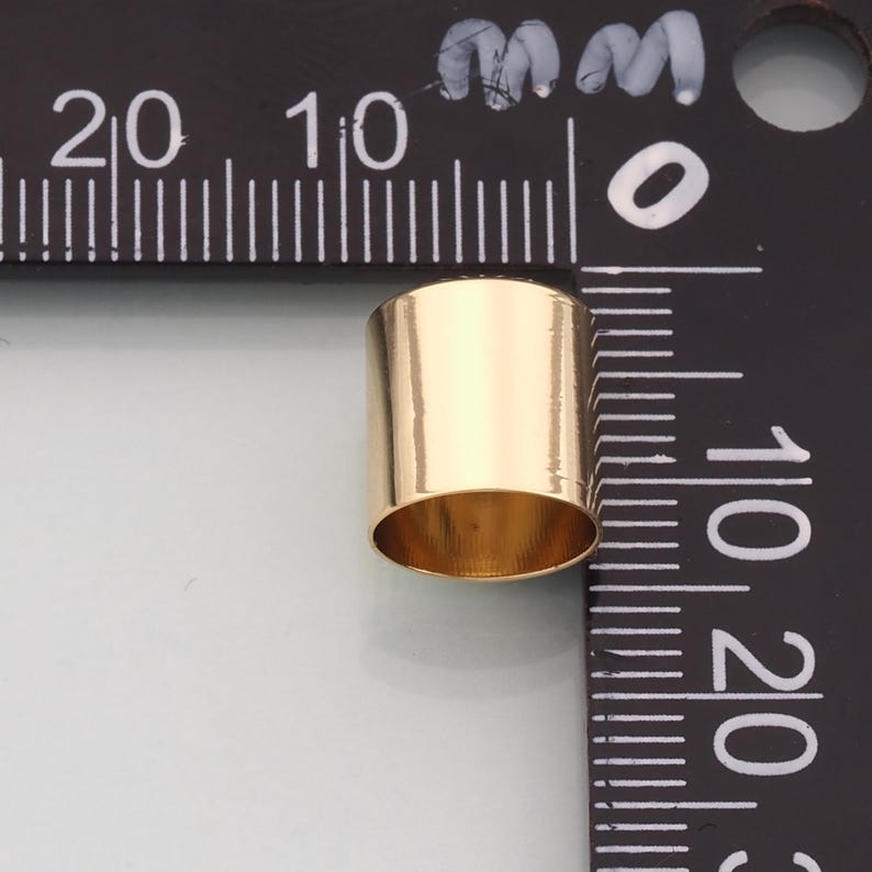 18K Gold Filled End Cap Connector, Tube End Cap Clasp for DIY Jewelry ...