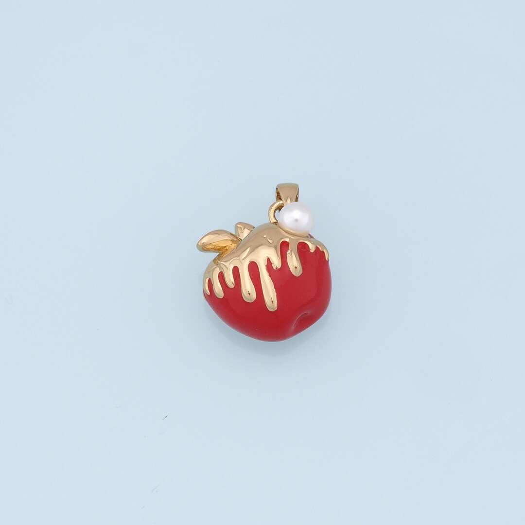 Gold Apple Charms,18k Gold Filled Apple Pendant,fruit Charm Bracelet ...