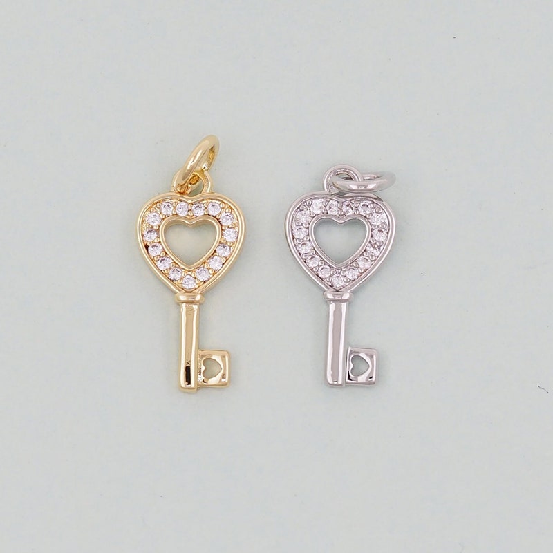 Heart Key Pendant - Etsy