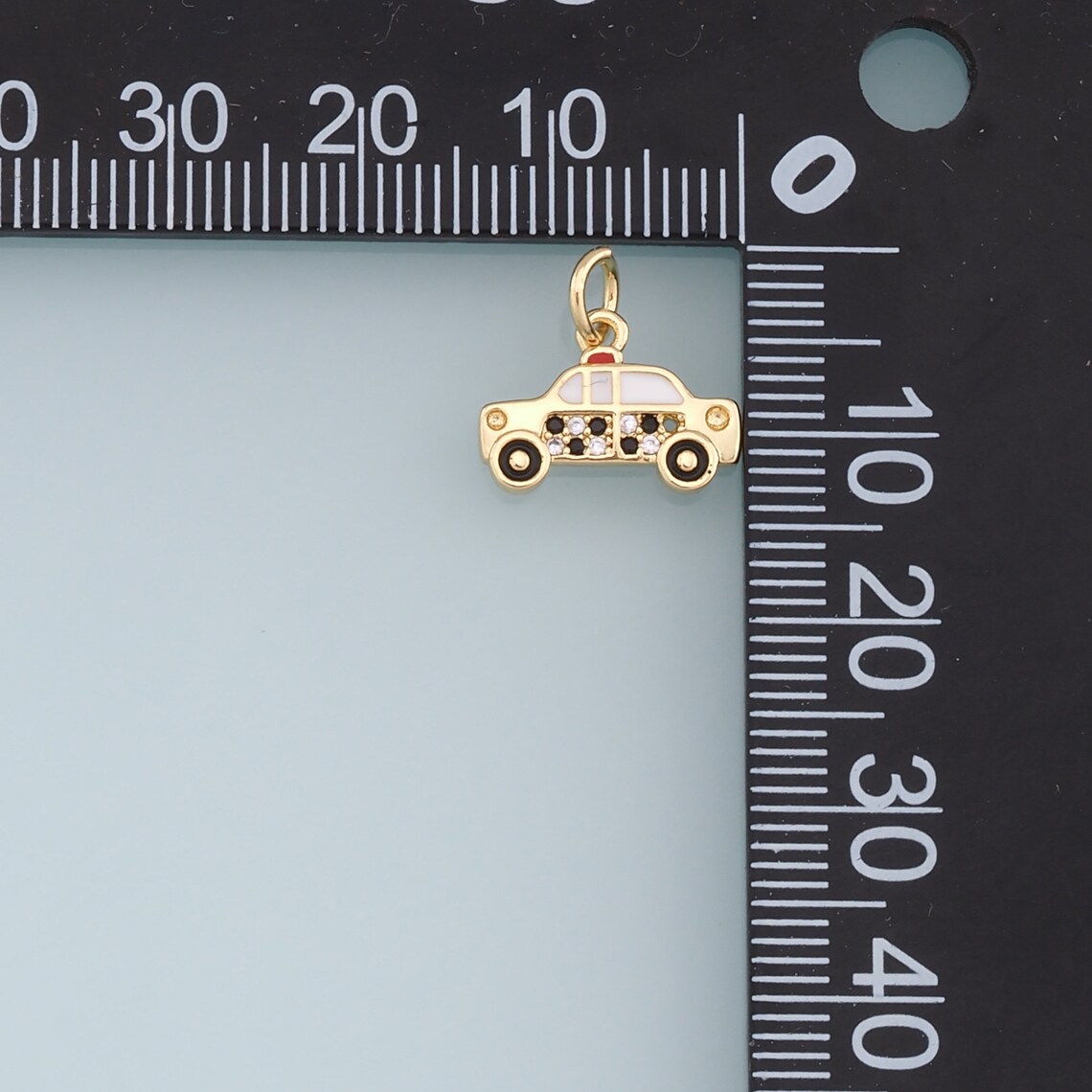 Gold Car Charms,18k Gold Filled Car Pendant,cz Micro Pave Car Charm ...