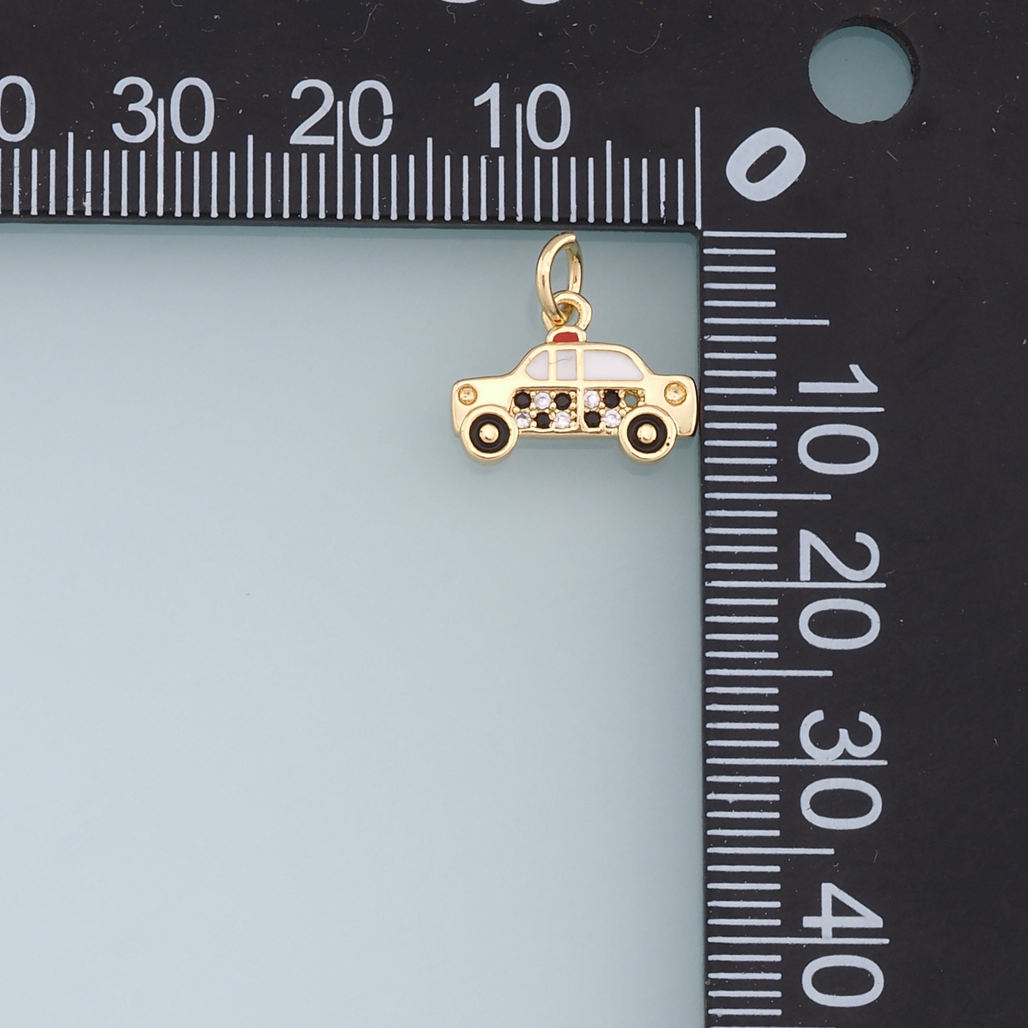 Gold Car Charms,18k Gold Filled Car Pendant,cz Micro Pave Car Charm ...