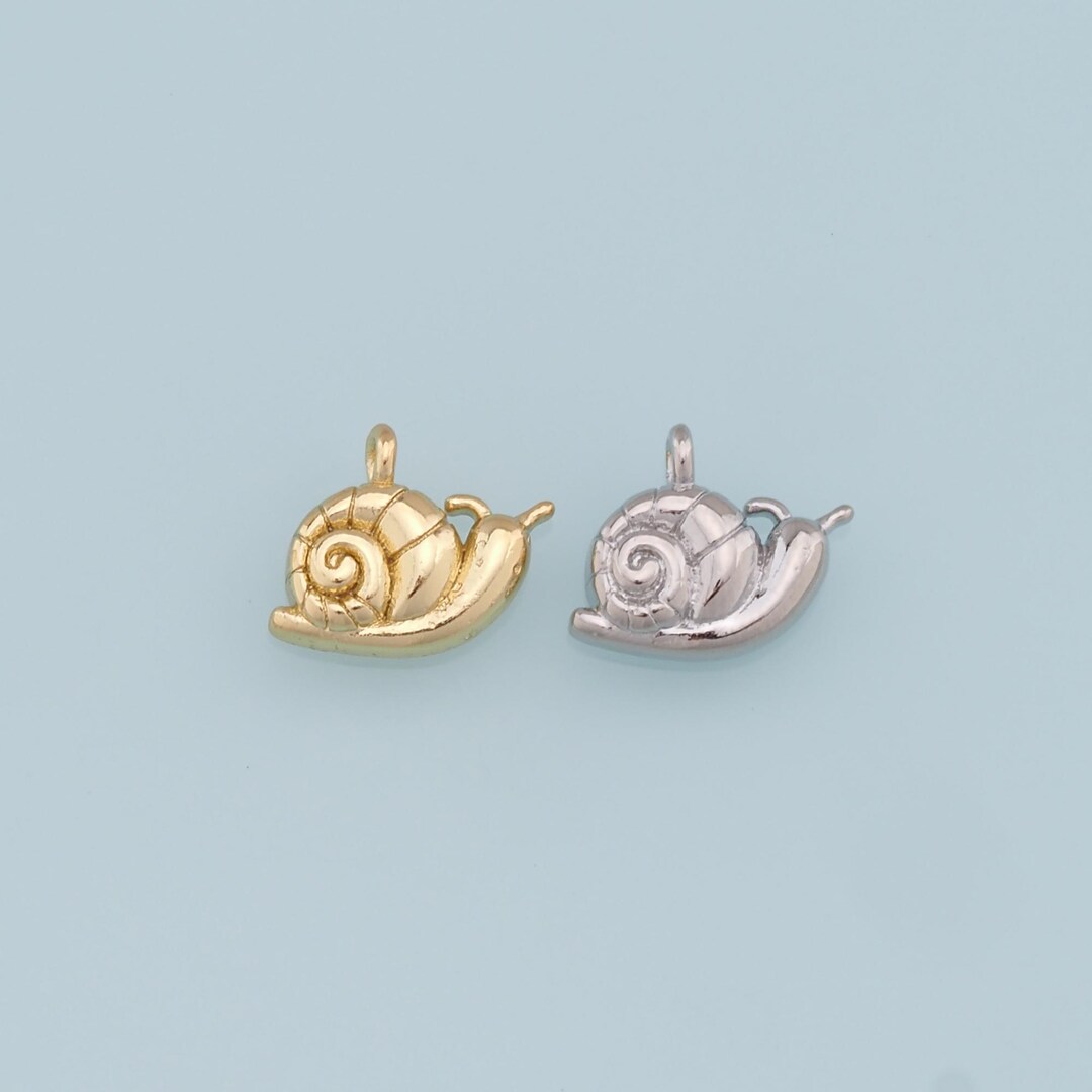 Gold Snails Charms,18k Gold Filled Snails Pendant,snails Charm Bracelet ...