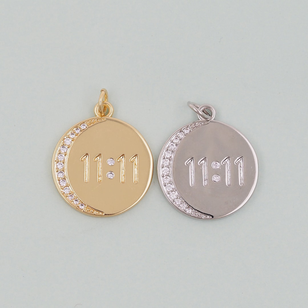 Gold 11:11 Charms,18k Gold Filled Angel Numbers Pendant,angel Numbers ...
