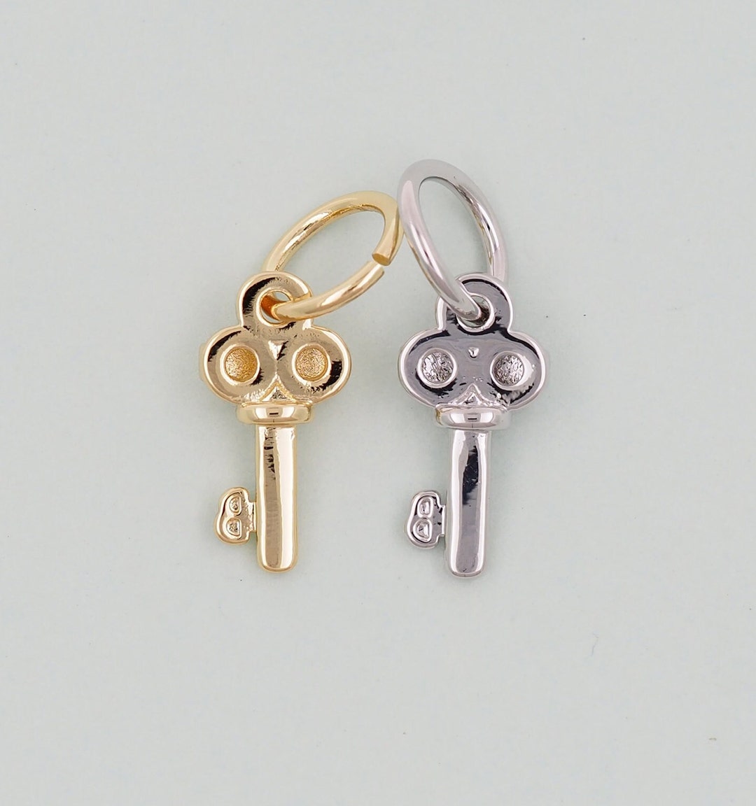 Gold Key Charms,18k Gold Filled Key Pendant,key Charm Bracelet Necklace ...
