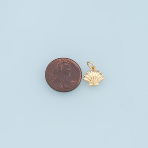 Gold Shell Charms,18k Gold Filled Conch Shell Pendant,cz Shell Charm ...