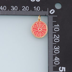 Gold Lemon Charms,18k Gold Filled Enamel Lemon Pendant,fruit Charm ...