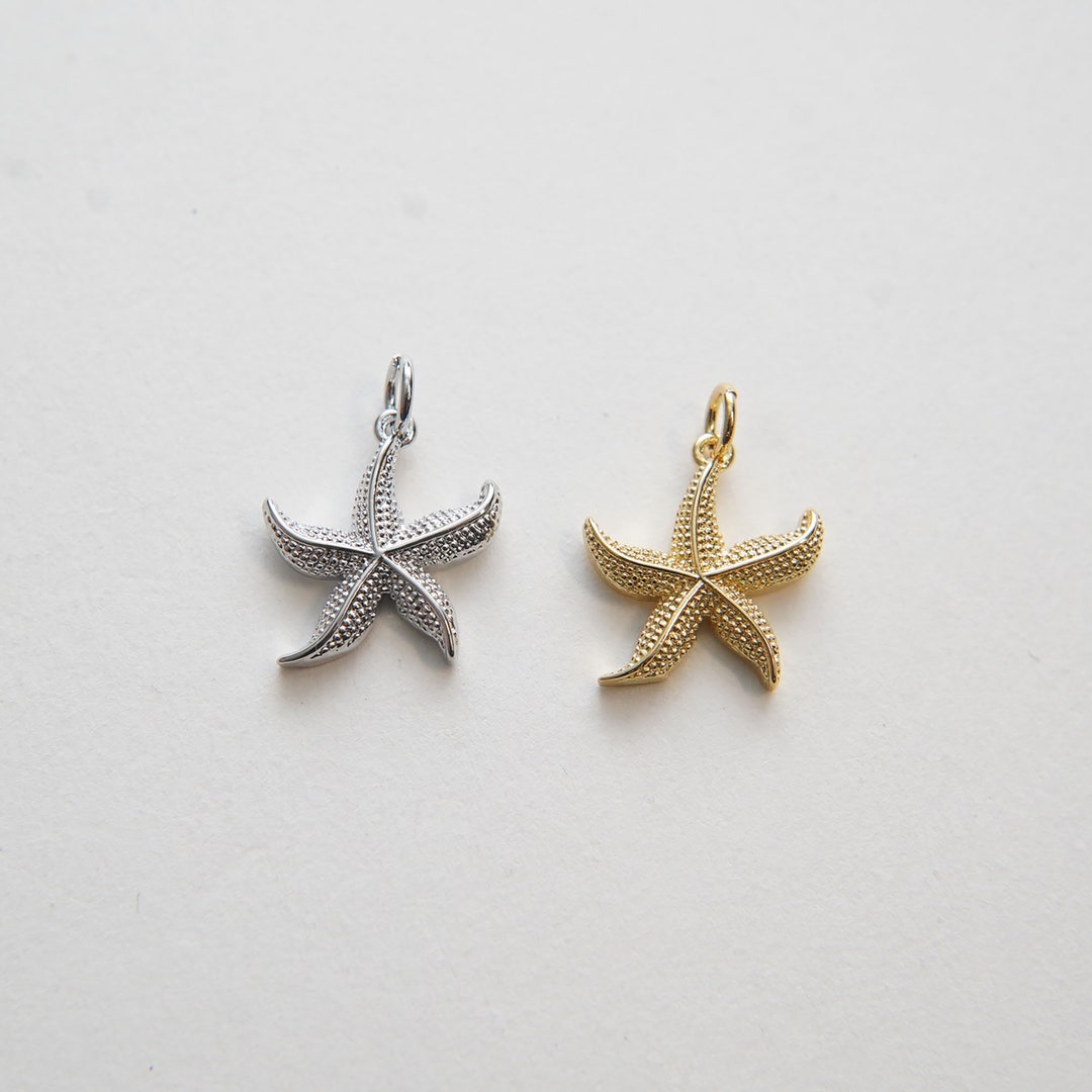 Gold Starfish Charms,18k Gold Filled Sea Star Pendant,starfish Charm ...