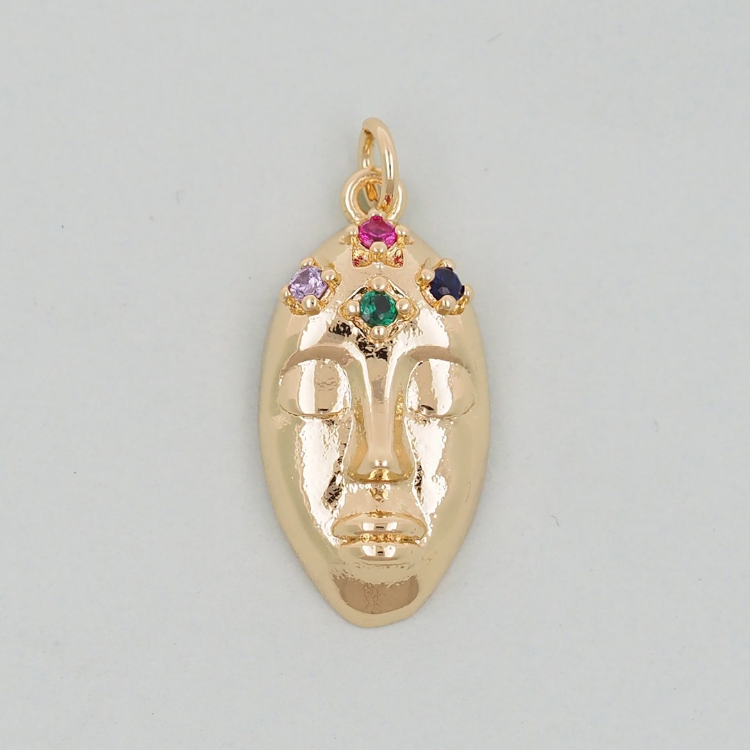 Gold Mask Charms,18k Gold Filled Mask Pendant,mask Charm Bracelet ...
